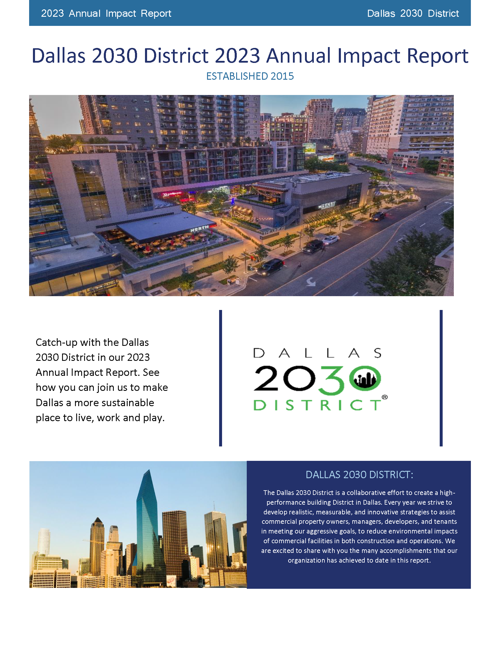 Annual Reports - 2030 Districts Network