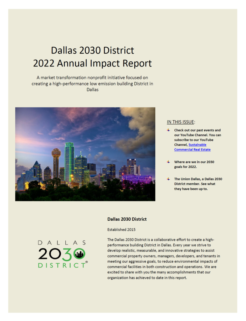 Annual Reports - 2030 Districts Network